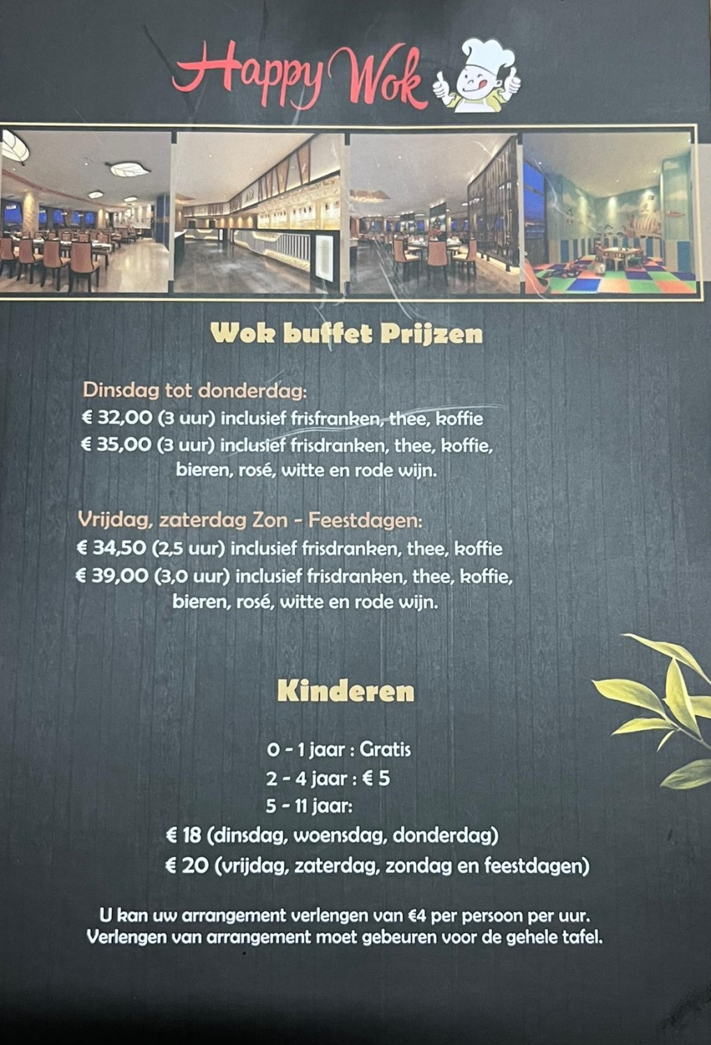 Menukaart - HAPPY WOK